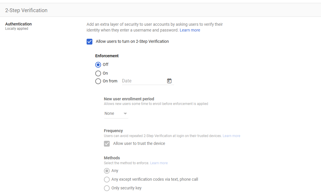 Google Workspace Enable 2 Factor for users - V2Technosys Blog